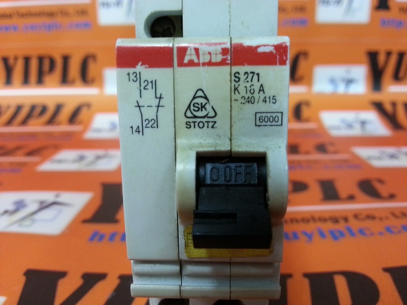 ABB S 271 K 16 A S271 K16A CIRCUIT BREAKER - PLC DCS SERVO Control MOTOR POWER SUPPLY IPC ROBOT